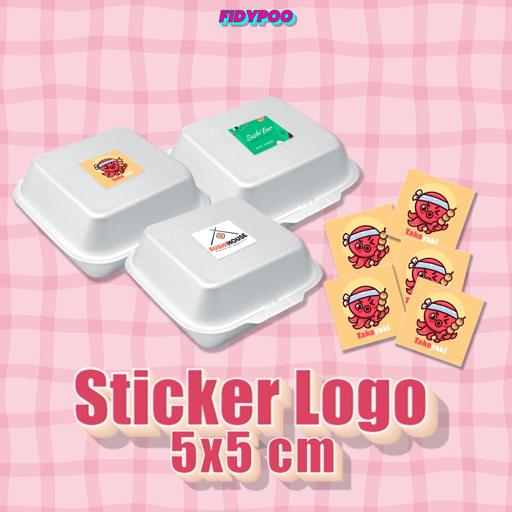 Jual STICKER LOGO MAKANAN // STICKER LOGO 5x5cm // STICKER CUSTOM ...