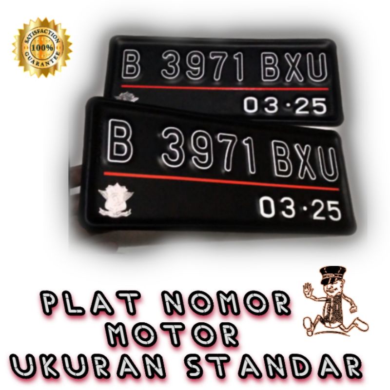 Jual PLAT NOMOR MOTOR UKURAN STANDAR, VARIASI DOBEL CUTTING STICKER ...