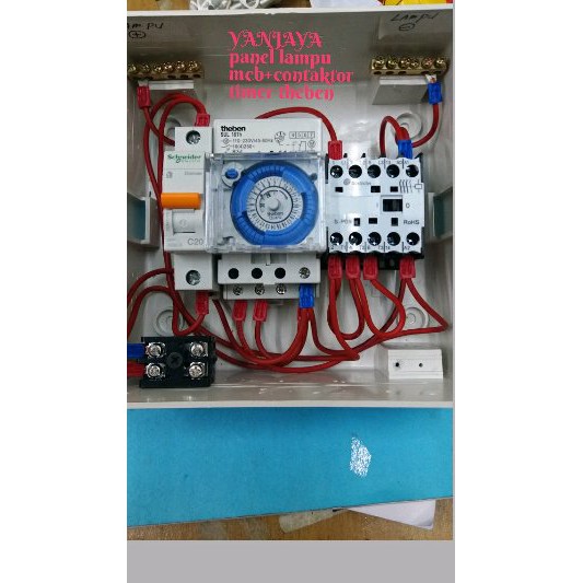 Jual panel lampu taman otomatis timer theben kontaktor mcb | Shopee ...