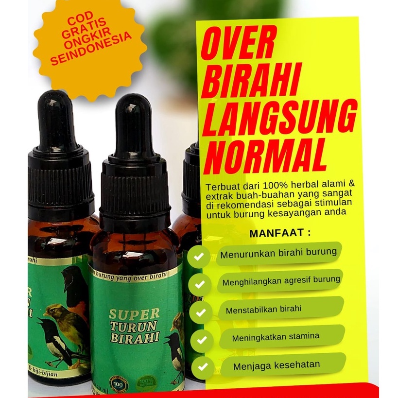 Jual super turun birahi burung obat penurun over birahi burung | Shopee ...