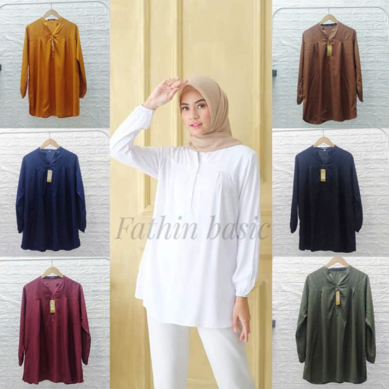 Jual Polos Rayon Putih - White - Putih - Fathin Basic - Baju Kerja ...