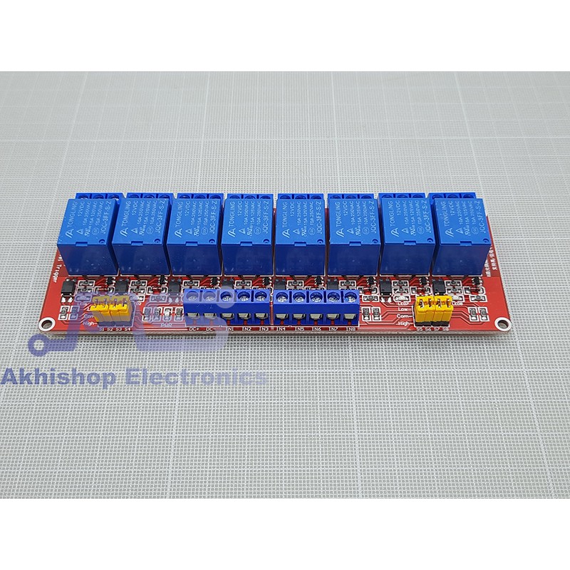Jual 8 Channel Relay Module 12V Supports High and Low Trigger | Shopee ...