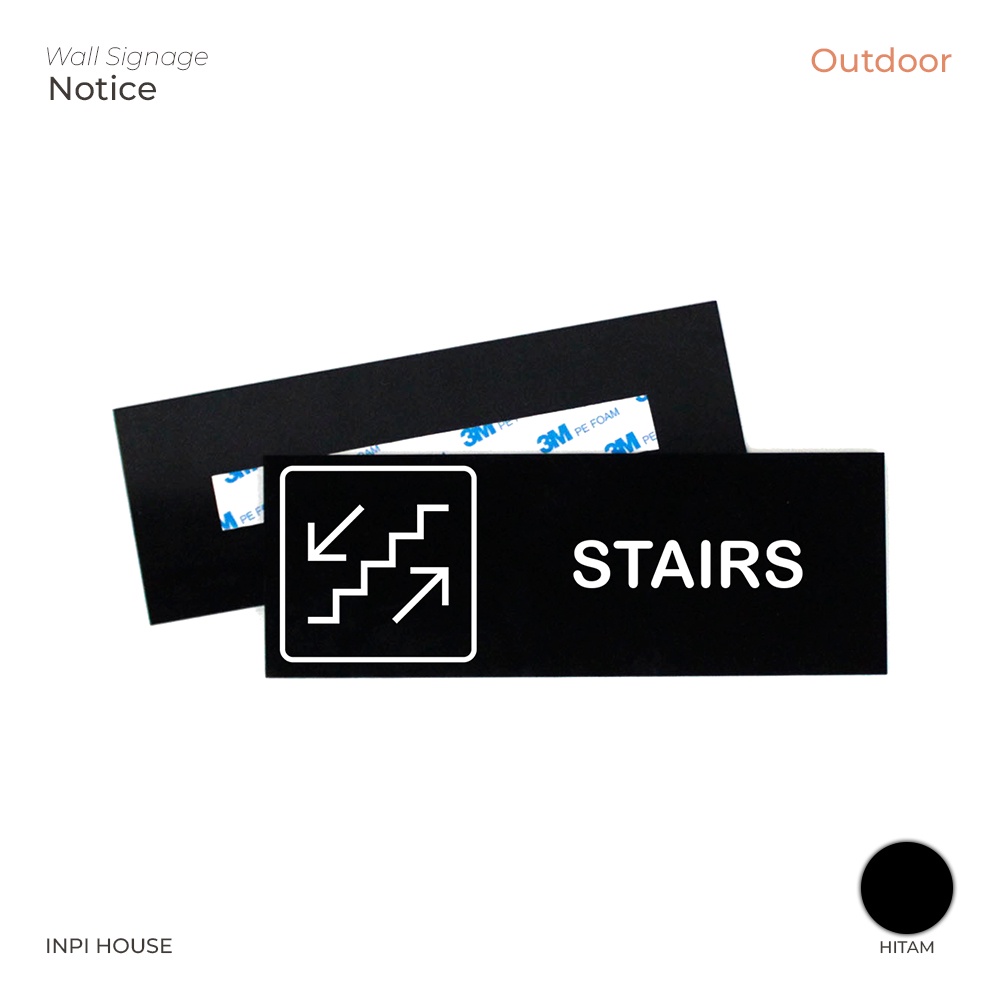 Jual stairs sign board - papan tanda tangga - naik turun - wall sign ...