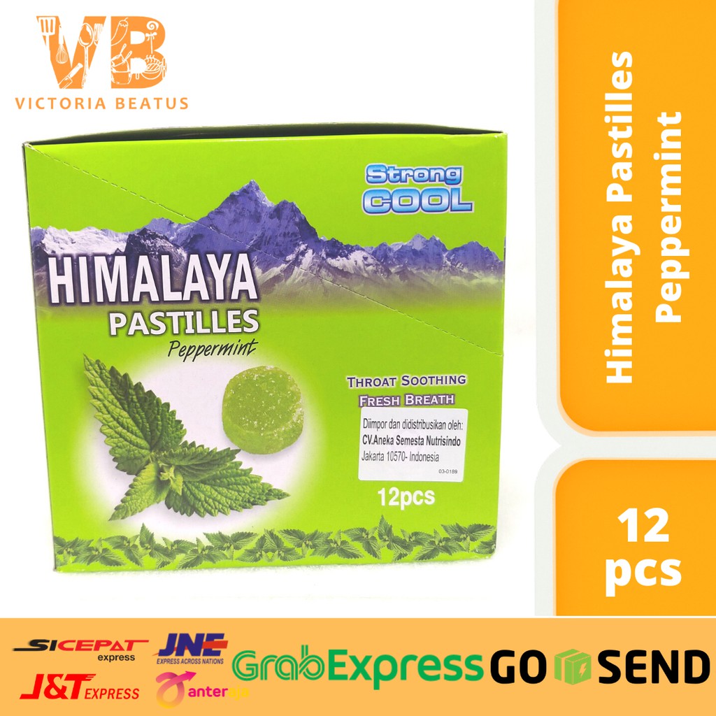 Jual HIMALAYA PASTILLES PEPPERMINT STRONG COOL 25G x 12 BIG FOOT ...