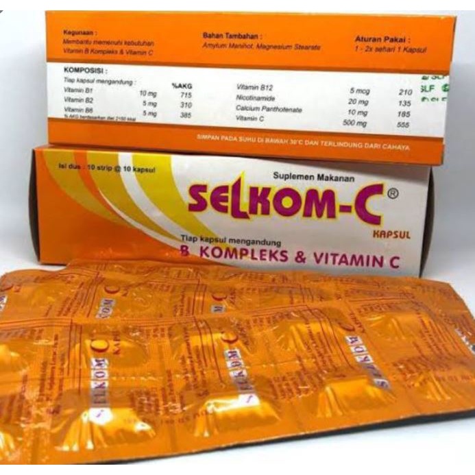 Jual Vitamin komplit Selkom Vitamin C dan B - daya tahan tubuh | Shopee ...