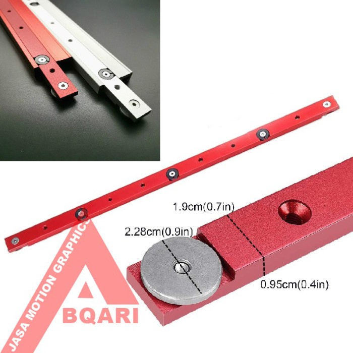 Jual Miter Bar / Mitre Gauge / Table Saw Runner / T Track Slider Bar ...