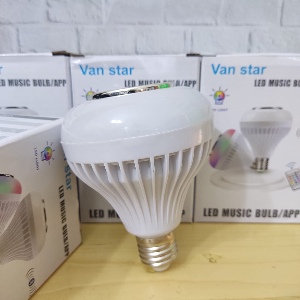 Jual Lampu Speaker Musik Bluetooth Van Star 12W - Lampu Bohlam Speaker ...