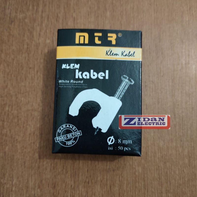 Jual Klem Kabel Paku Beton No 8 / Cable Clip Ukuran 8mm | Shopee Indonesia
