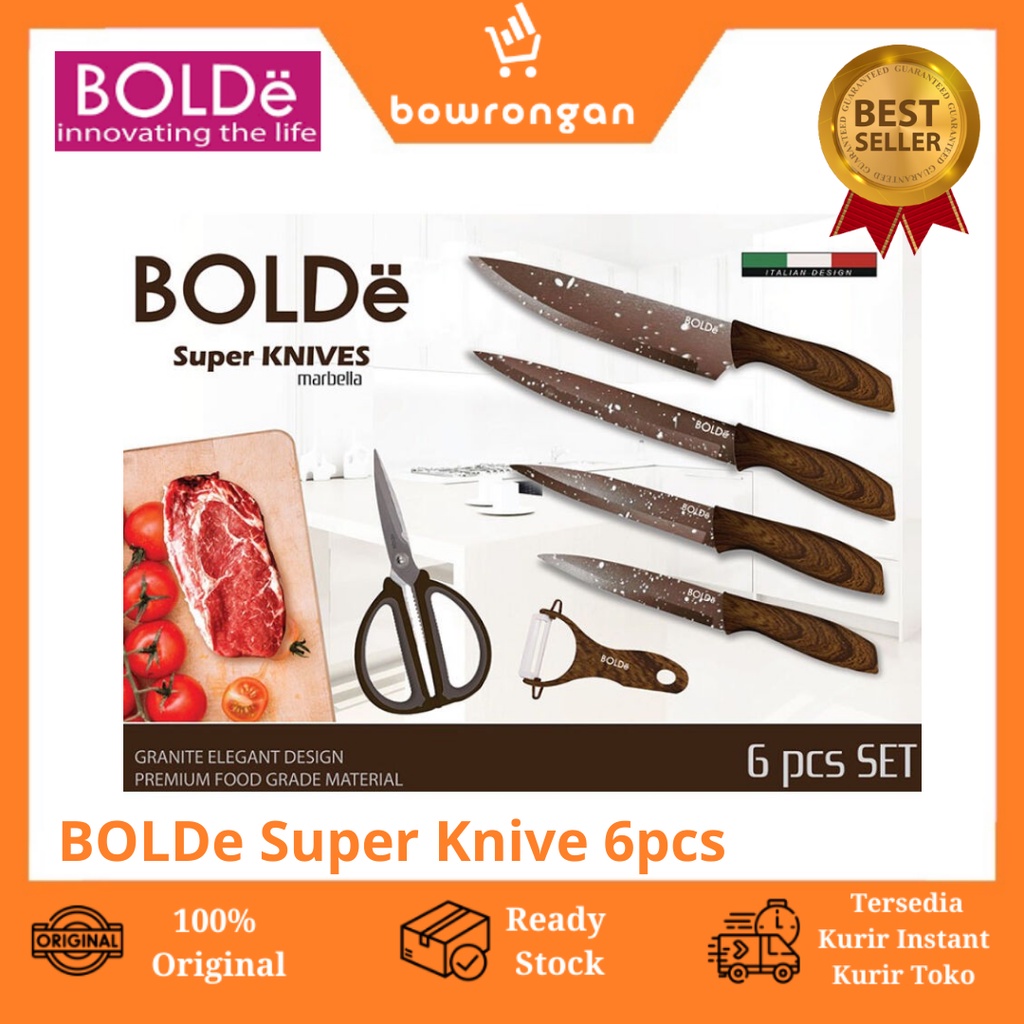Jual BOLDe Pisau Dapur Super Knife Marbella 6pcs Set | Shopee Indonesia