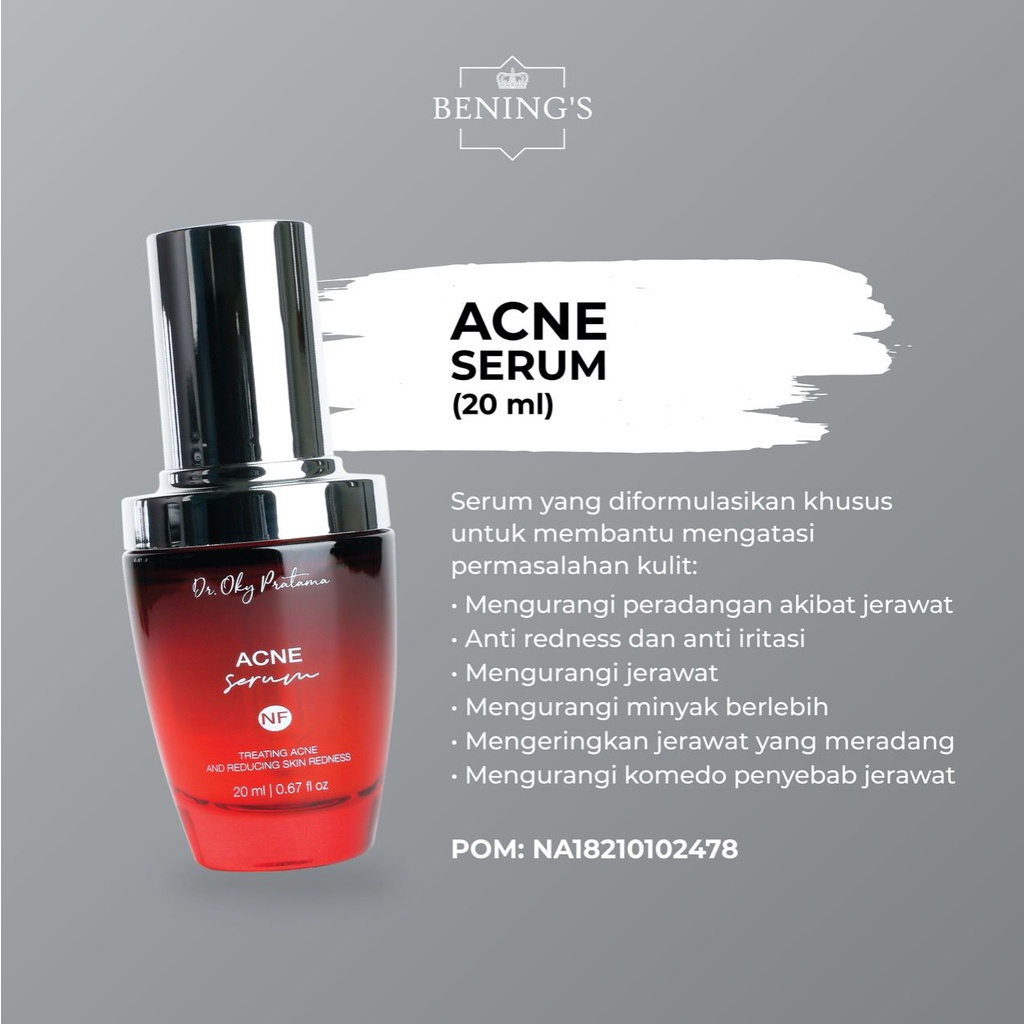 Jual Acne Serum Benings Skincare Benings Clinic kemasan merah | Shopee ...