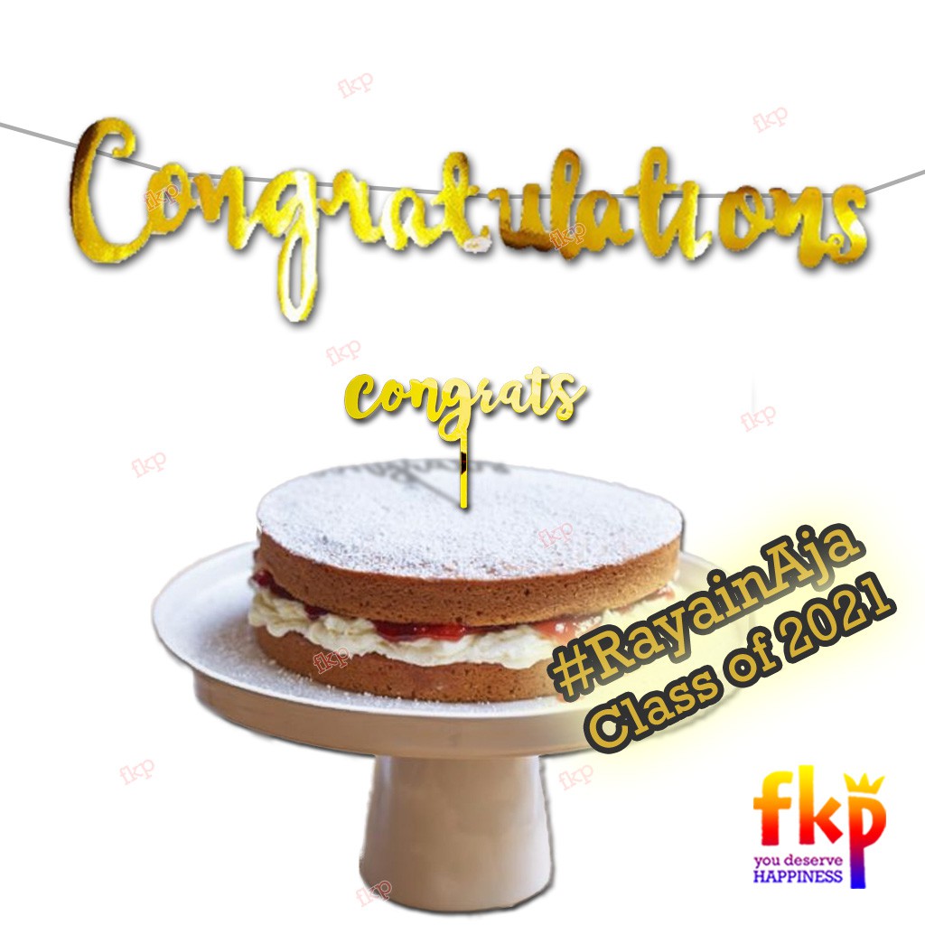 Jual FUN KIDS PARTY Paket Banner Topper Wisuda Simpel / Congratulation ...