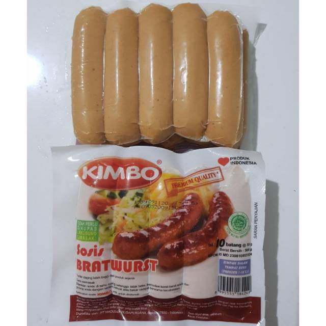 Jual Kimbo mini sosis sapi bratwurst original 500gr 10pcs | Shopee ...