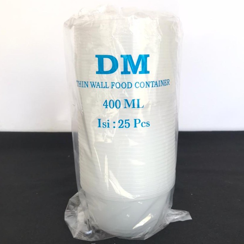 Jual DM Thin Wall Food Container 400 ml isi 25 pcs | Shopee Indonesia