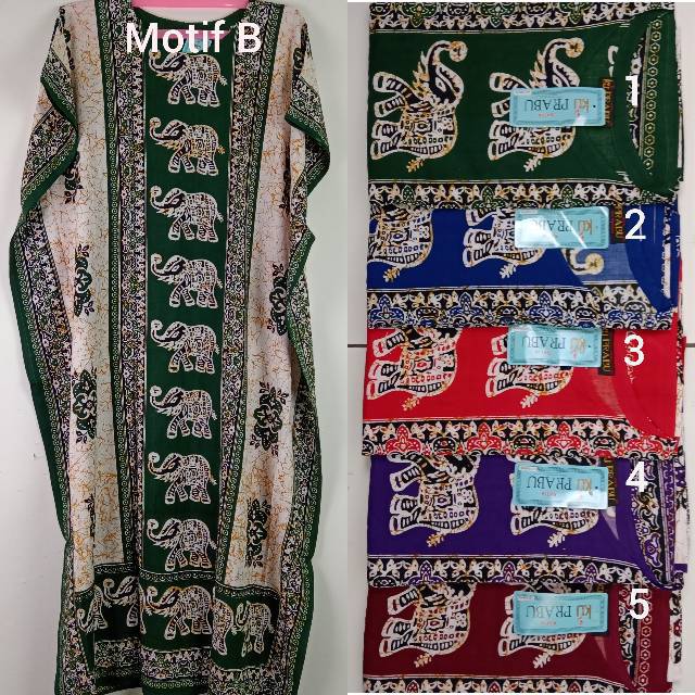 Jual Daster Kencana Ungu Prabu Print Kalong Panjang | Shopee Indonesia