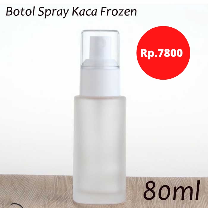Jual Botol Serum Spray 80ml Sprayer Frost Dof Dop Tutup Plastik Putih ...