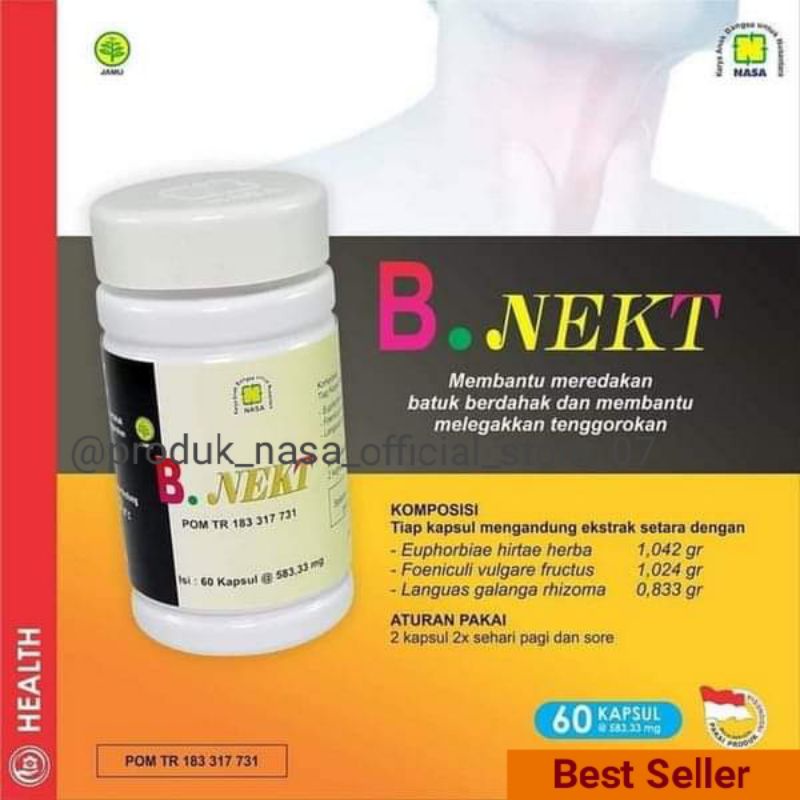 Jual B NEKT ( untuk kesehatan paru-paru ) ( 60 kapsul ) | Shopee Indonesia