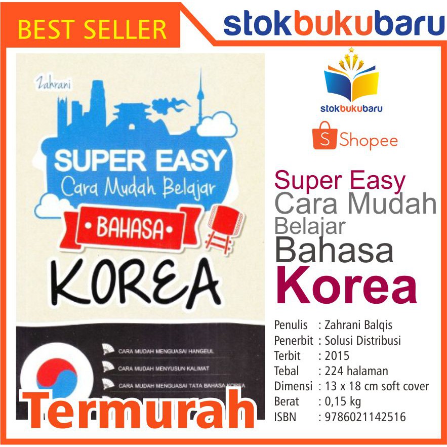 Jual Buku Super Easy Cara Mudah Belajar Bahasa Korea | Shopee Indonesia