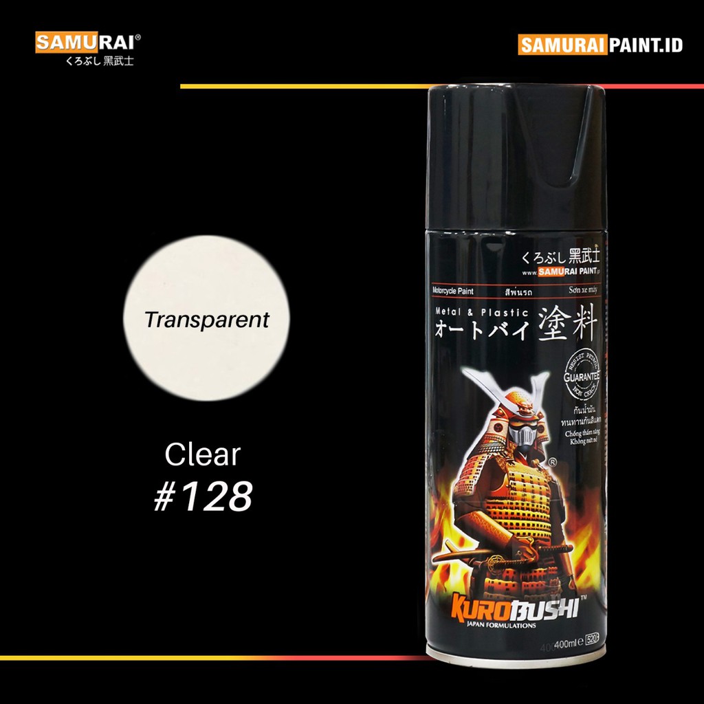 Jual Samurai Paint Clear #128 ( isi 400ml & warna bening / transparan ...