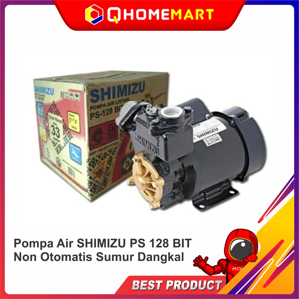 Jual Pompa Air SHIMIZU PS 128 BIT Non Otomatis Sumur Dangkal | Shopee ...