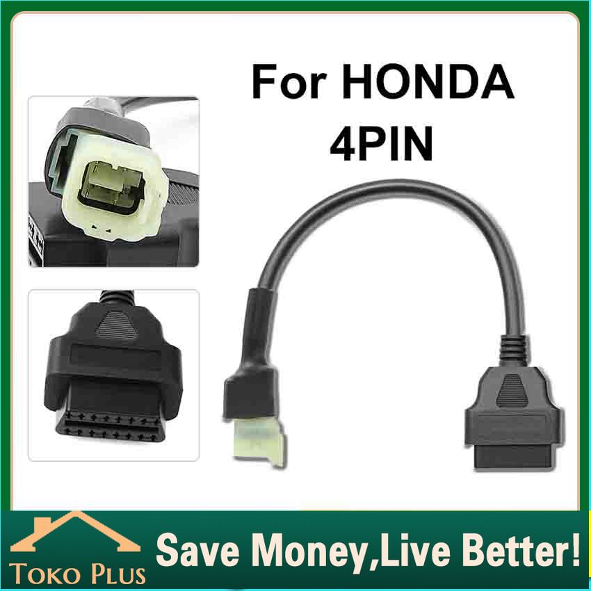 Jual Kabel Adapter Diagnostik OBD2 To 4Pin Untuk Motor Honda Kabel ...
