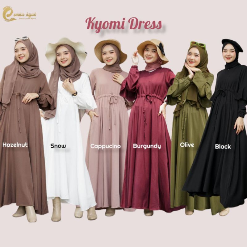 Jual Kyomi dress by emkahijab | Shopee Indonesia