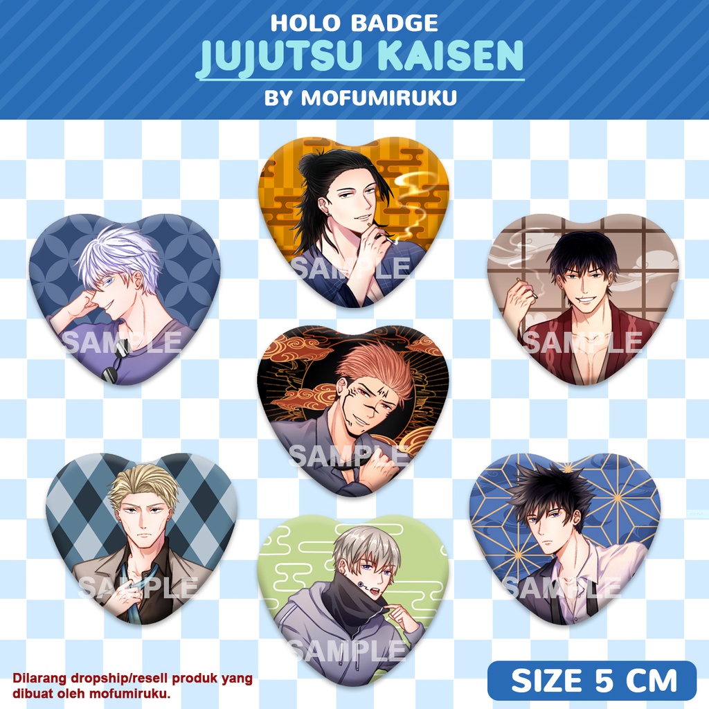Jual [ LAST STOCK ] Jujutsu Kaisen Holo Heart Badge Pin | Sukuna Ryomen ...