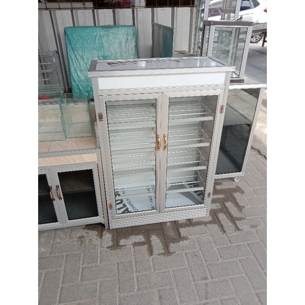 Jual rak sepatu alumunium CP etalase | Shopee Indonesia