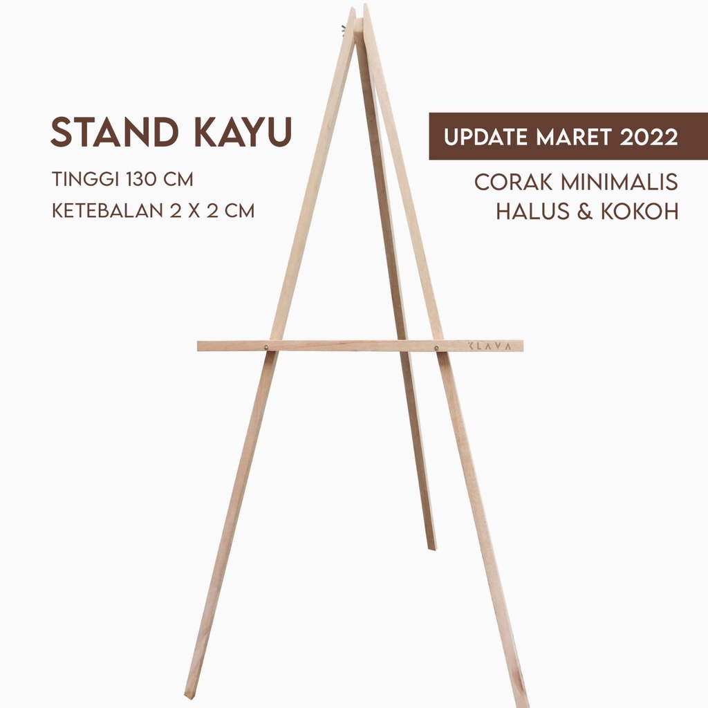 Jual Standing Kayu / Stand Kayu Tripod Lukis / Papan Bunga 130 x 60 CM ...