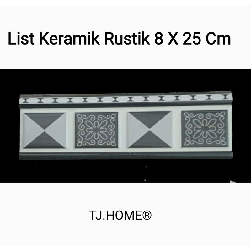 Jual List Keramik Dinding Listello Rustrik Motif Minimalis Grey 8 X 25 ...