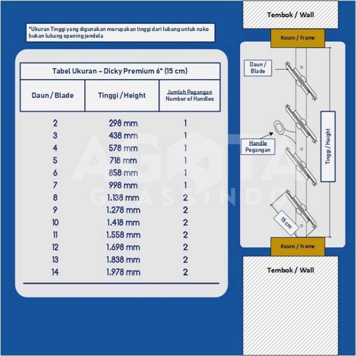 Jual Rangka Nako Modern Dicky Niki Premium - 6"/15Cm - 3 Blades-Coklat ...
