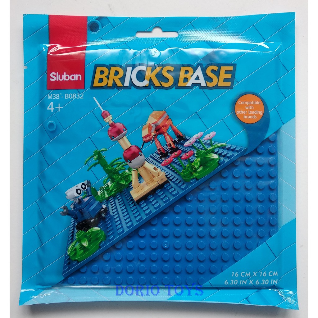 Jual Sluban Brick Base Plate / Alas Balok Biru 16 x 16 cm | Shopee ...