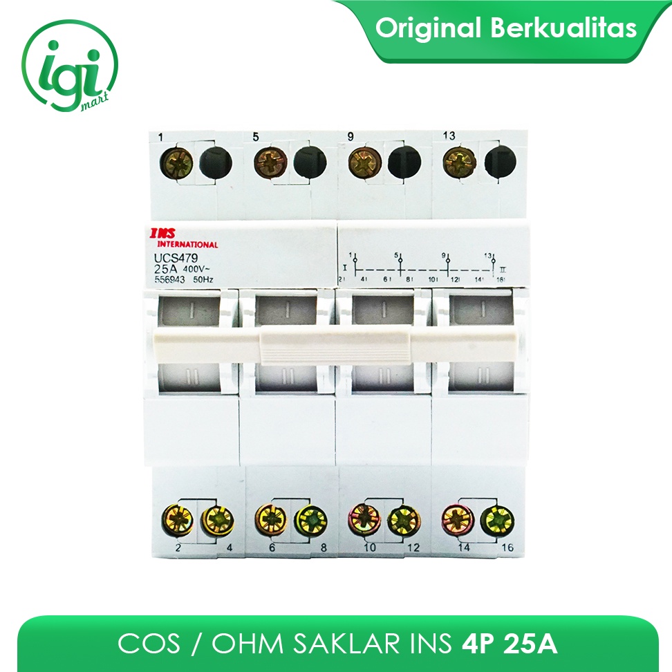 Jual COS / CHANGE OVER SWITCH / OHM SAKLAR / CAM STATER GZ MINI 4P 25A | Shopee Indonesia