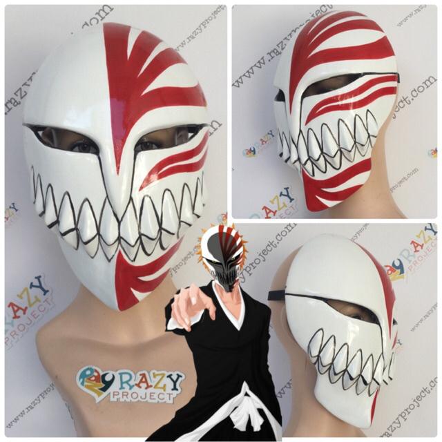 Jual Bleach Ichigo Murasaki Hollow Mask Topeng Kayu Cosplay Anime ...