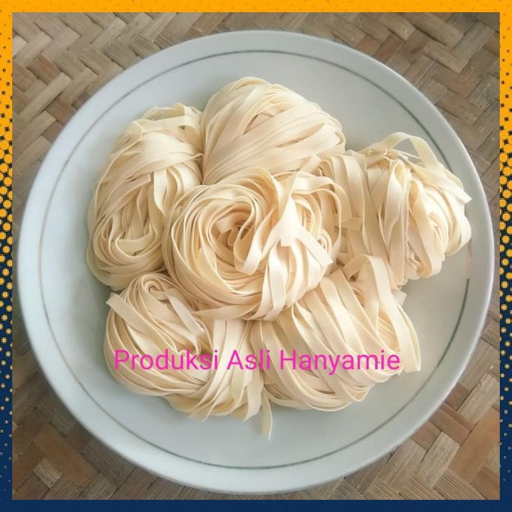 Jual MIE LEBAR /BAKMIE AYAM MENTAH HANYAMIE DENGAN TELUR AYAM | Shopee ...