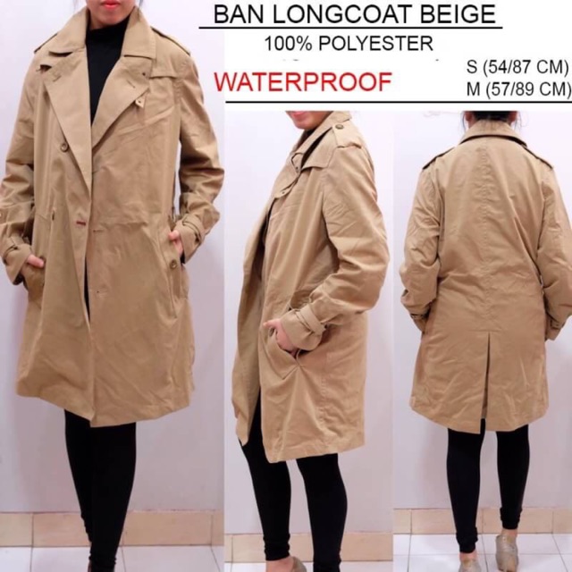 Jual Long coat (jaket panjang) bahan polyester branded BANANA REPUBLIC ...