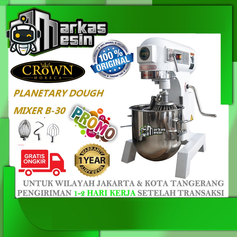 Jual Planetary Dough Mixer Mesin Pengaduk Adonan B30 30 Liter B-30 ...