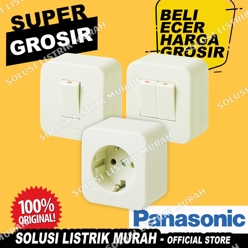 Jual Panasonic Saklar Single Single / Double / Stop Kontak Outbow ...