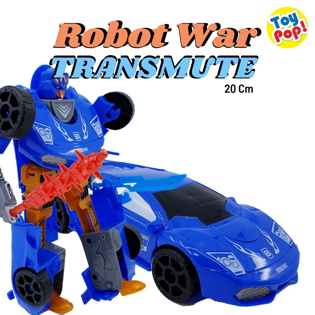 Jual Mainan anak laki-laki Robot War Transformer Warna Biru Bisa ...