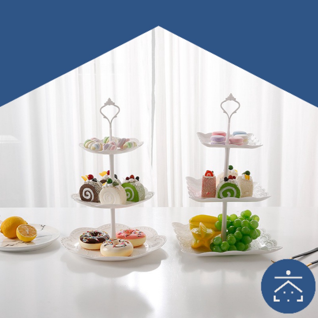 Jual Kunataruma - Piring Kue Susun Rak Tingkat Serbaguna Dapur Minimalis Pajangan Rumah Ruang ...