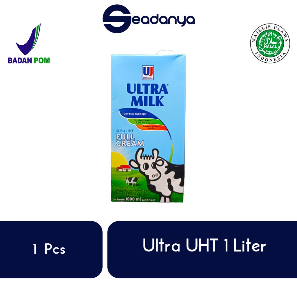 Jual Ultra UHT 1 Liter-ultra UHT/Ultra UHT 1000ml/Ultra Milk UHT 1 ...