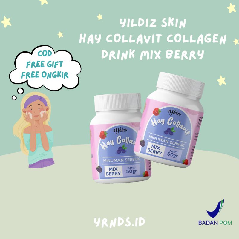Jual DISTRI - [READY FREE GIFT] HAY COLLAVIT MIX BERRIES COLLAGEN DRINK ...