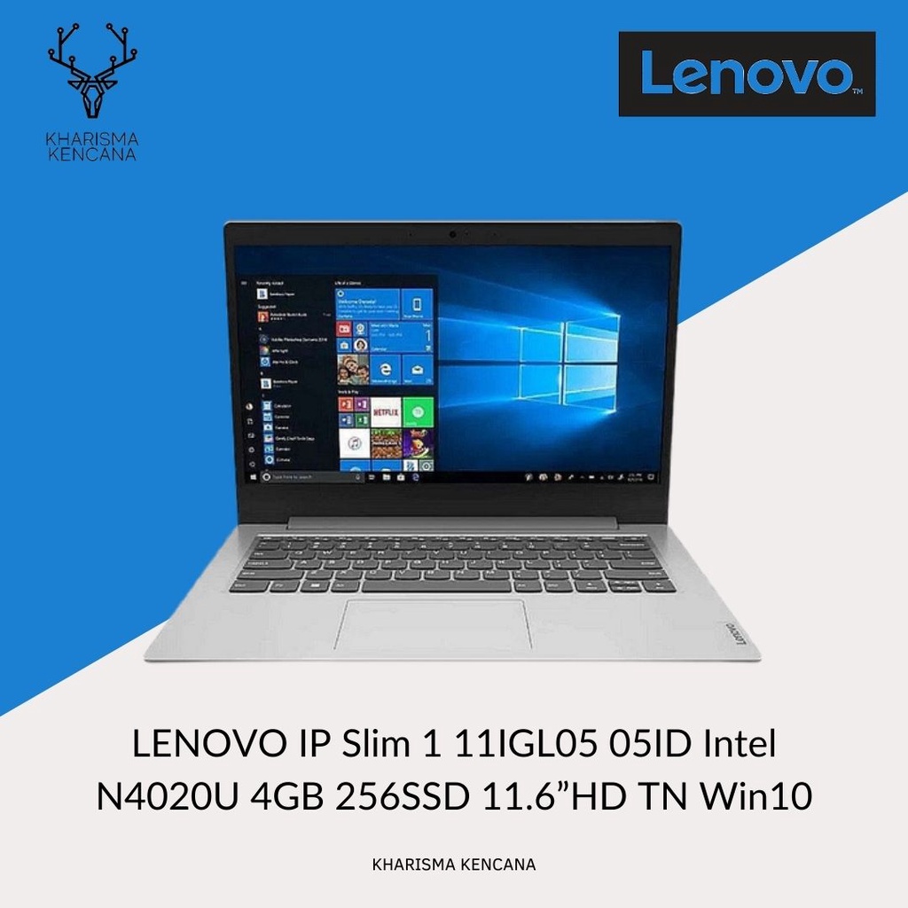 Jual LENOVO IP Slim 1 11IGL05 8RID Intel N4020 4GB 256SSD 11.6 HD TN ...