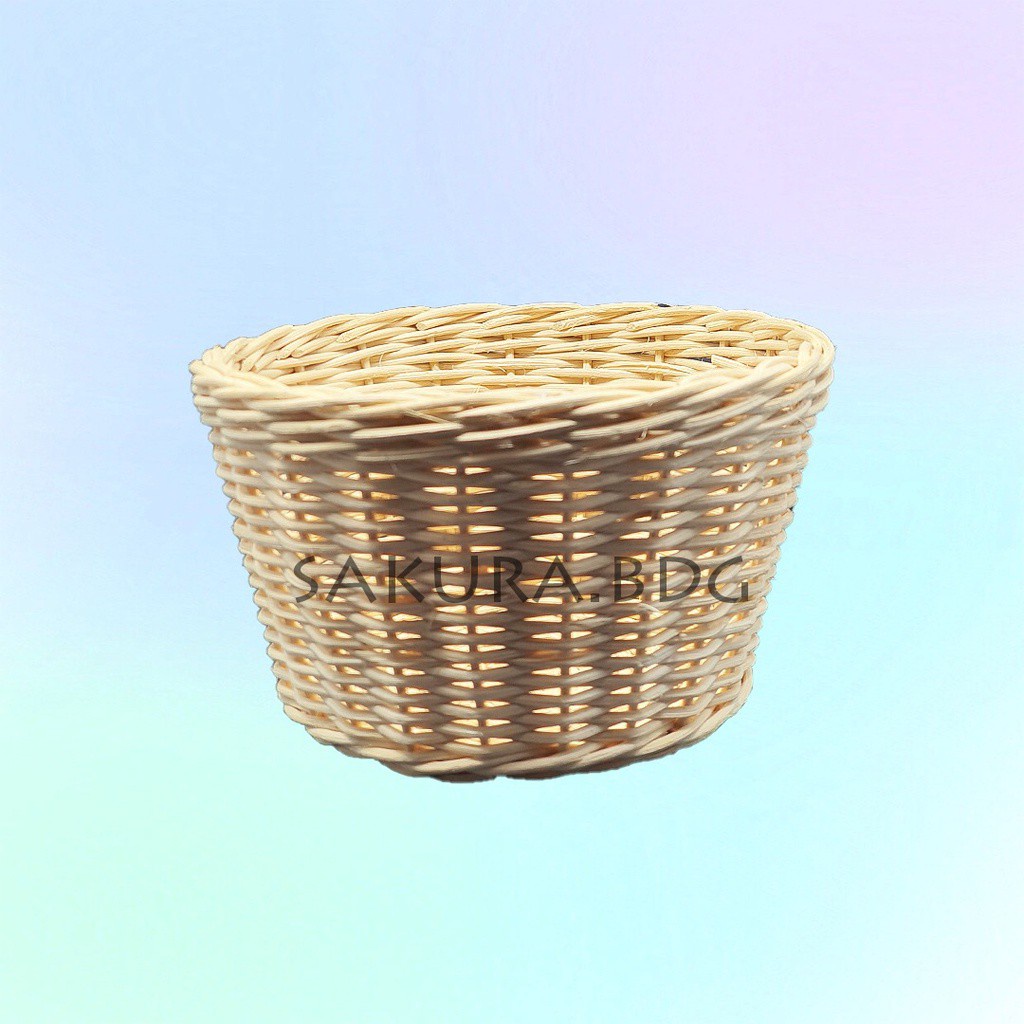 Jual K34M+ - Keranjang rotan bulat mekar M+ 16x9 cm hampers parcel ...
