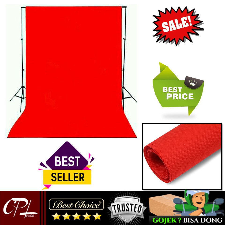 Jual Background Merah Polos Non Woven 3x6 | Shopee Indonesia