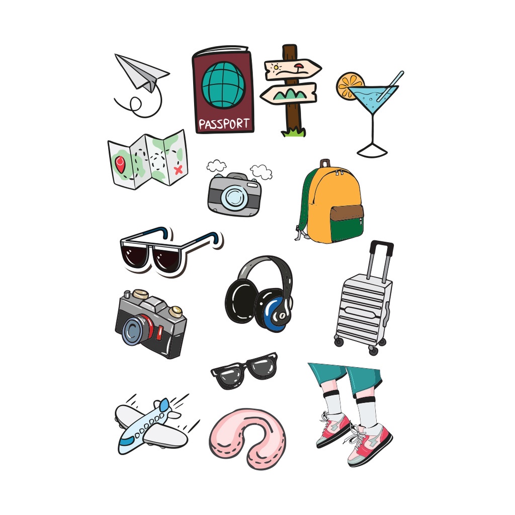 Jual BALLER Stickers Set Traveling 1 ( Sticker Koper ) | Shopee Indonesia