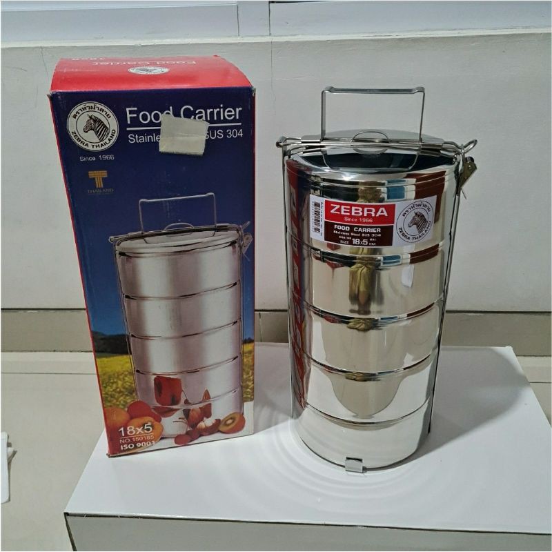 Jual 150185 Food Carrier 18x5 Rantang Susun Zebra Thailand, SUS 304 ...