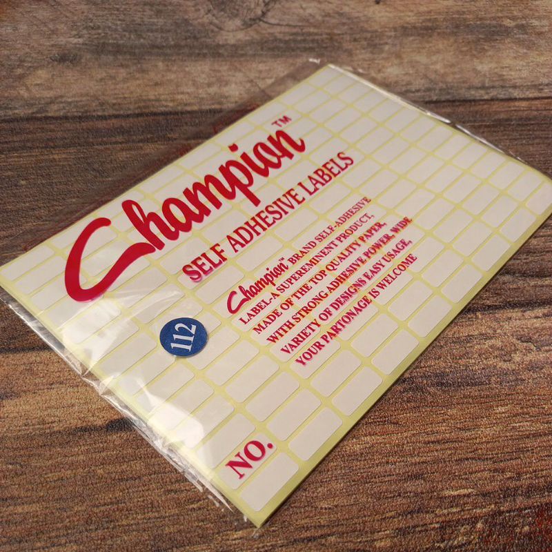 Jual LABEL CHAMPION/label sticker/Label harga 112/Label undangan 103 ...