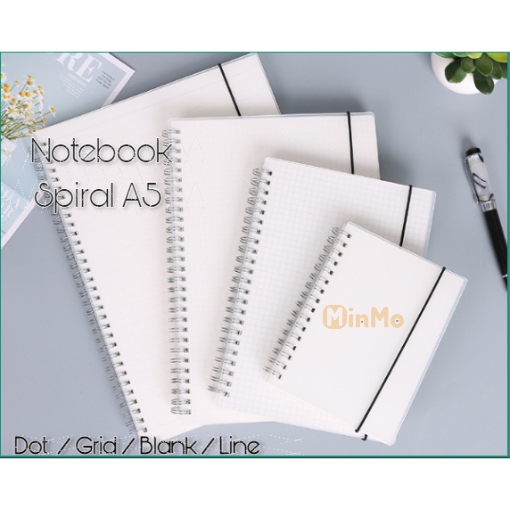 Jual Scratch Book Notebook Spiral Ring A5 Line, blank, Dot, Grid ...
