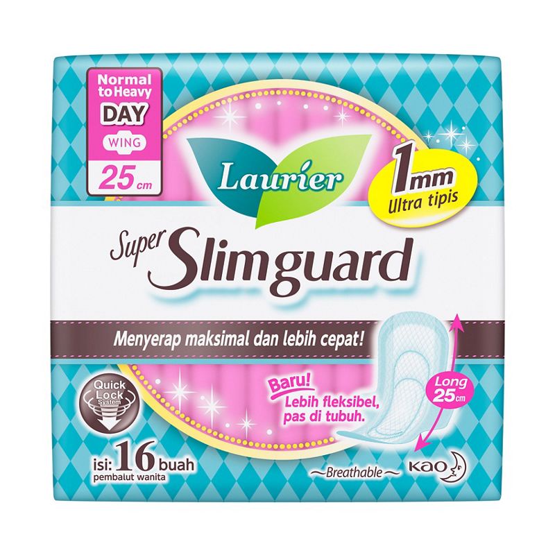 Jual Laurier Super Slim Guard Wing 22.5cm/25cm Pembalut | Shopee Indonesia