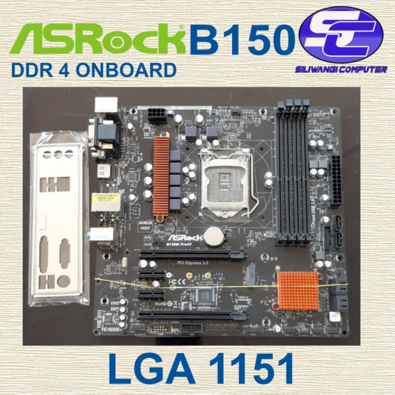 Jual Mainboard LGA 1151 ASROCK B150M pro4V ddr3 | Shopee Indonesia